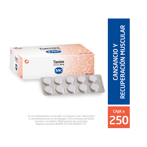 Drogas S&S - TIAMINA 300 MG MK CAJA X 250 TABS